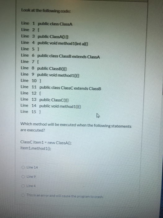 Solved Question 3 1 pts If a class contains an abstract | Chegg.com