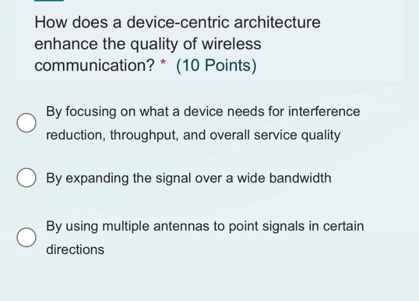Solved How does a device-centric architecture enhance the | Chegg.com
