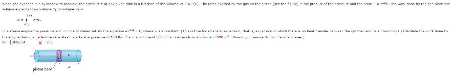 Solved volume expands from volume V1 ﻿to volume V2 | Chegg.com