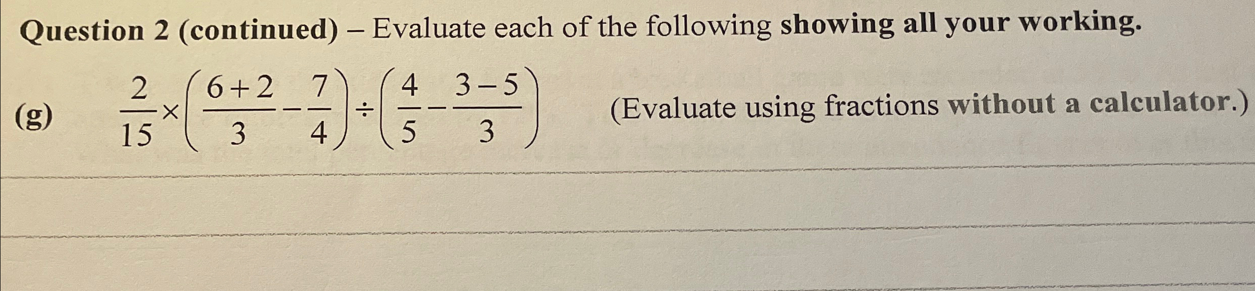 Solved Evaluate each of the following showing all your | Chegg.com