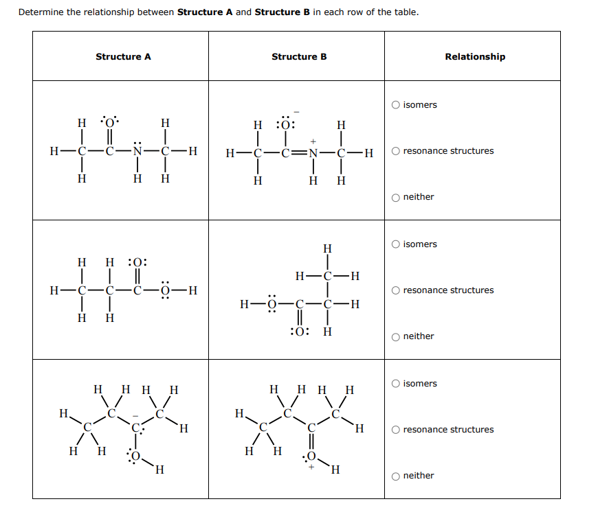 Solved Determine the relationship between Structure A and | Chegg.com