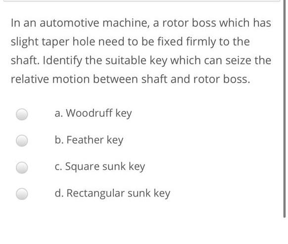 Solved In an automotive machine, a rotor boss which has | Chegg.com