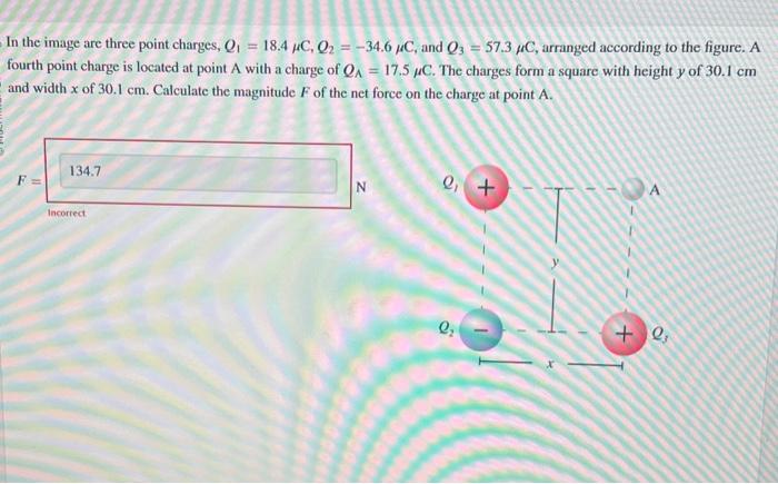 Solved In the image are three point charges, | Chegg.com