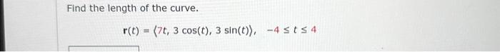 Solved Find the length of the curve. | Chegg.com