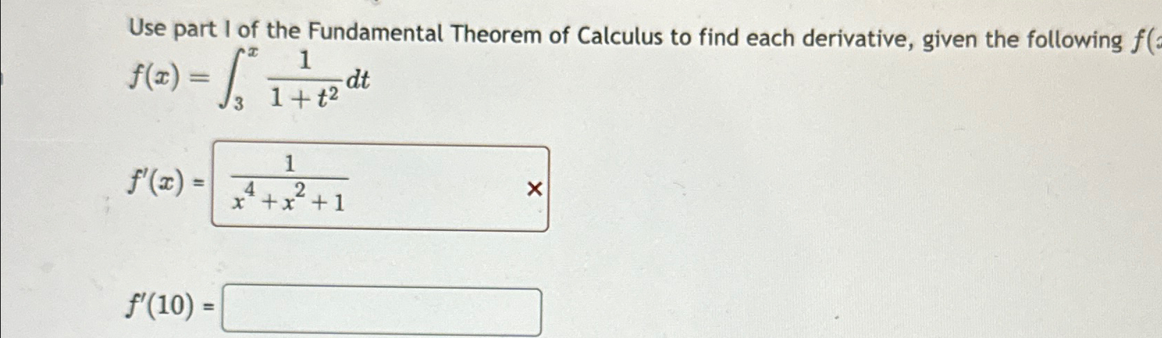 Solved Use part I of the Fundamental Theorem of Calculus to | Chegg.com