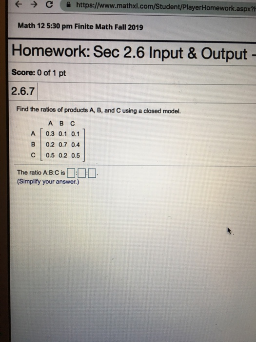 Solved Find the ratios of products A, ﻿B, ﻿and C using a | Chegg.com