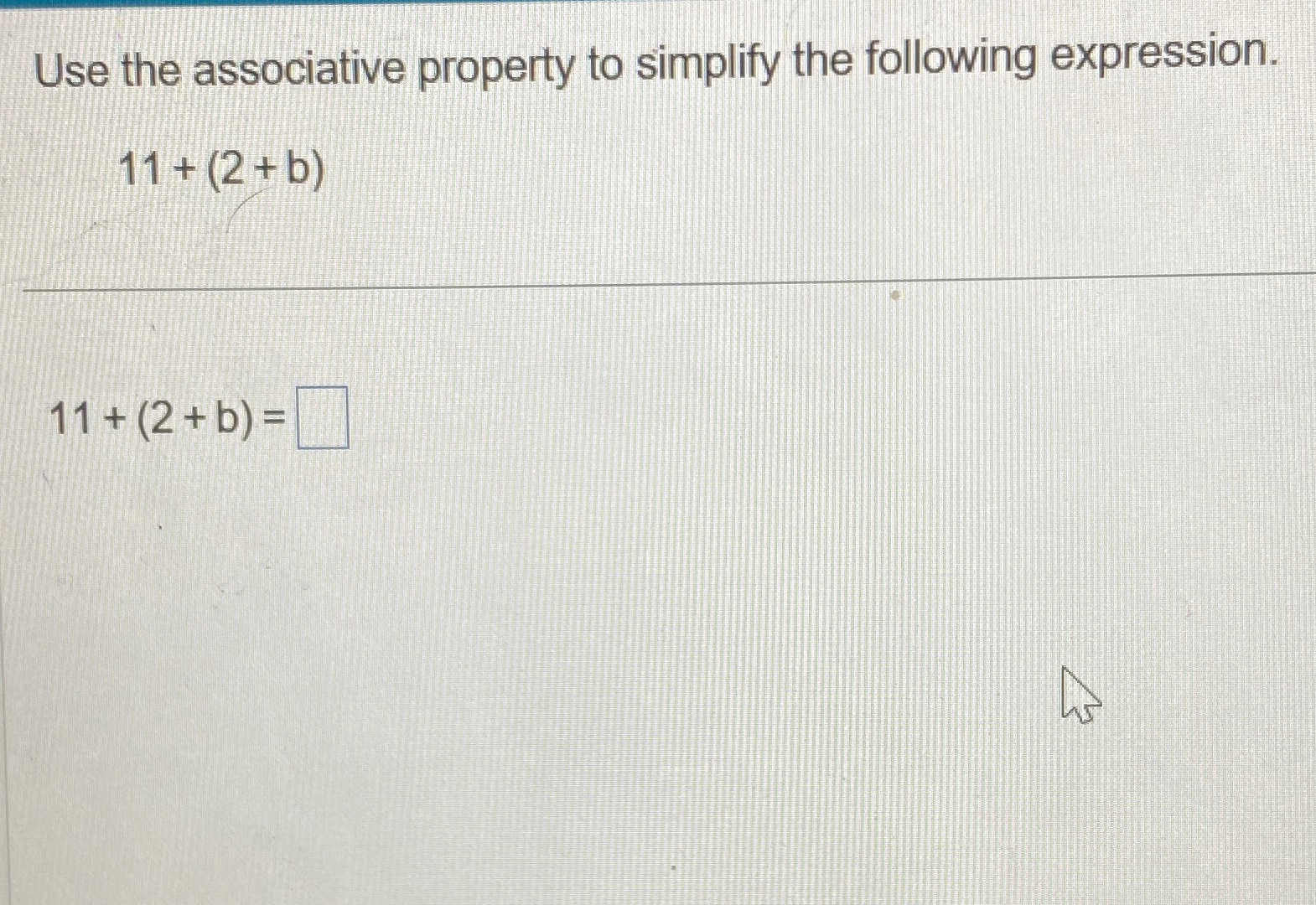Solved Use the associative property to simplify the | Chegg.com