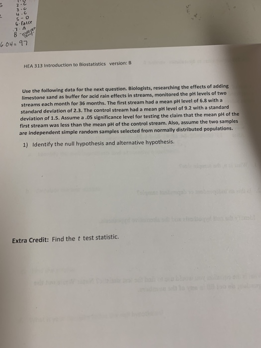 Solved 2-2 3. 5-O 6-false 1-A 89 04-97 HEA 313 Introduction | Chegg.com