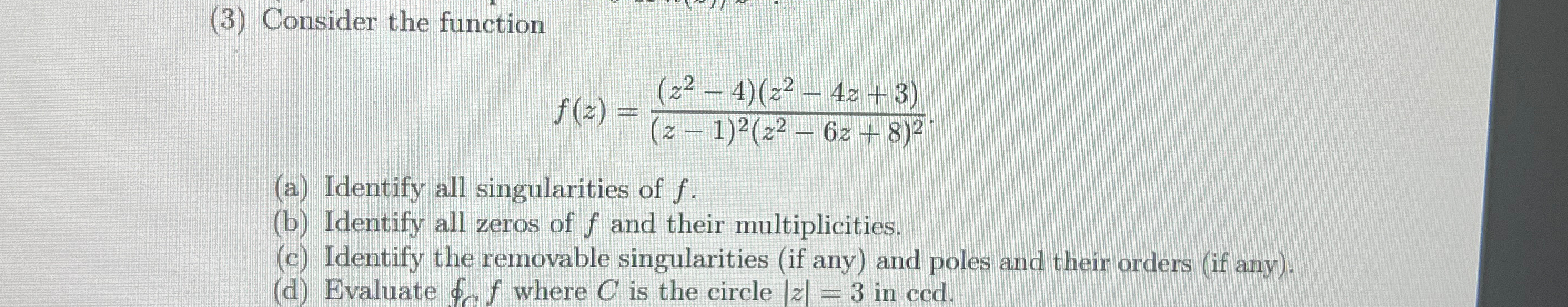 Solved (3) ﻿Consider the | Chegg.com