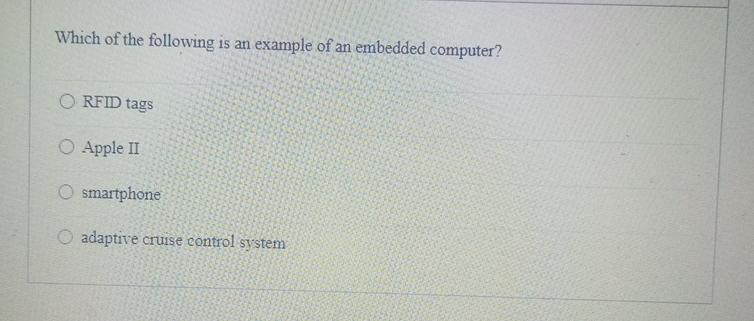 Solved Which of the following is an example of an embedded | Chegg.com