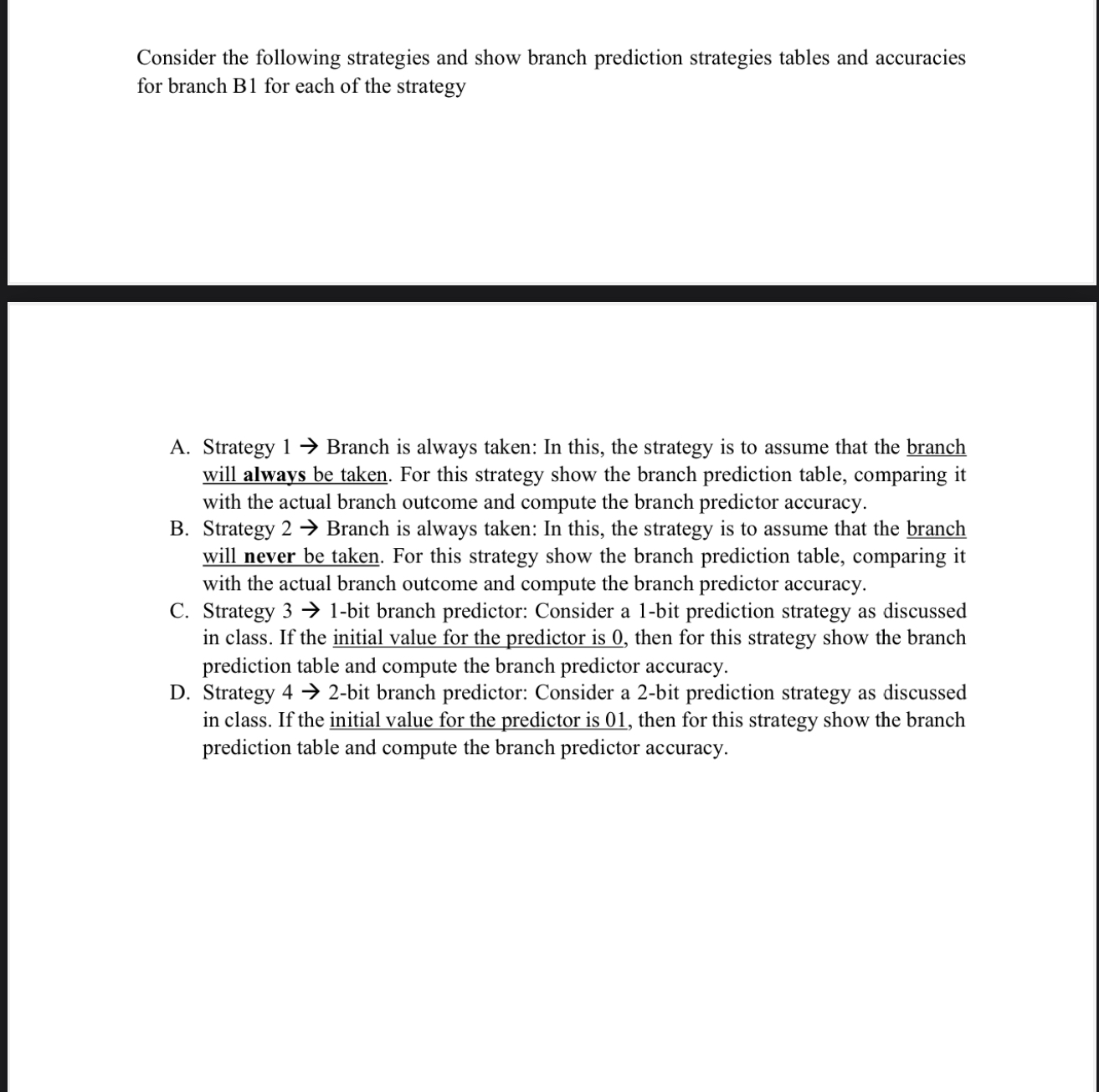 Solved Branch PredictionQuestion 3: In the context of | Chegg.com