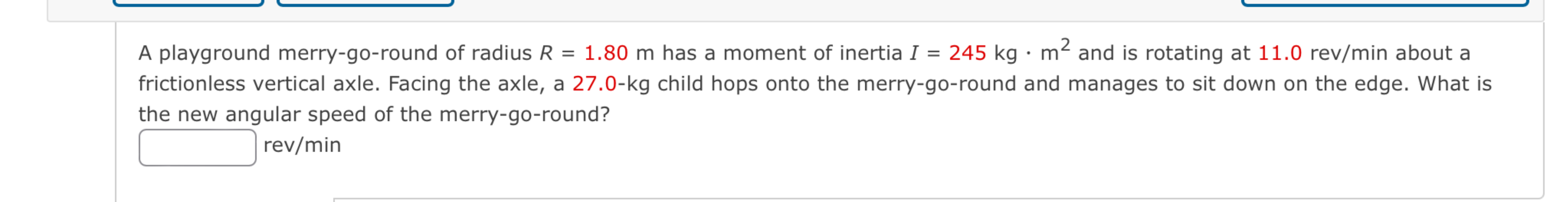 Solved A playground merry-go-round of radius R=1.80m ﻿has a | Chegg.com