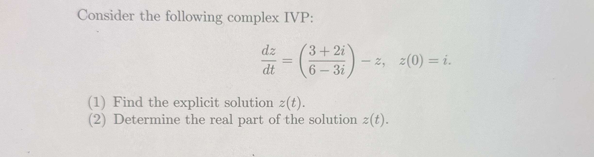 Solved Consider the following complex | Chegg.com