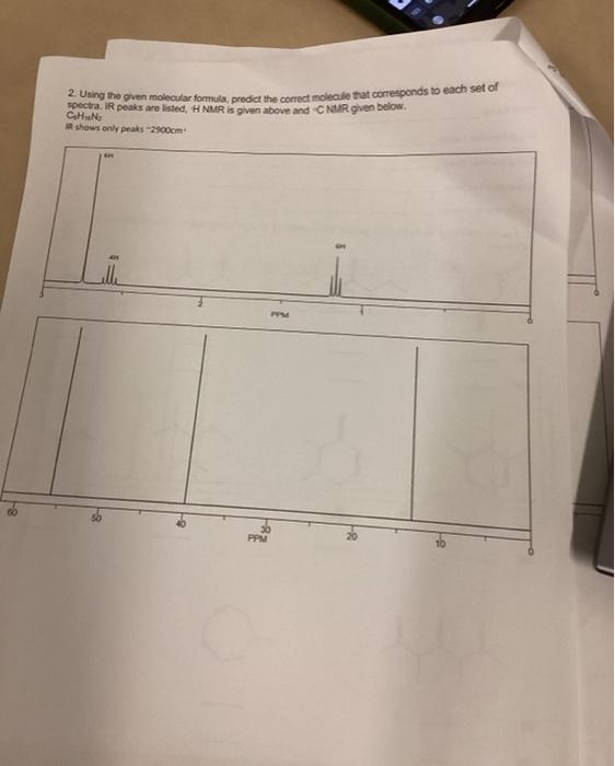 Solved 4. Using the given molecular formula, predict the | Chegg.com