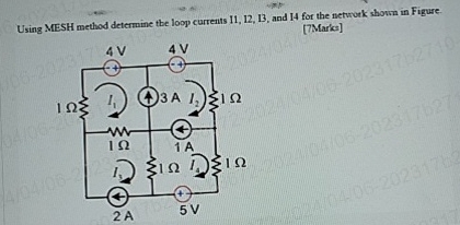 Solved Using MESH method determine the loop currents | Chegg.com