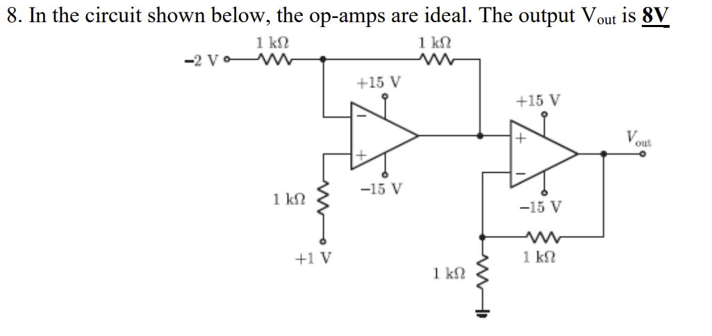 Solved In the circuit shown below, the op-amps are ideal. | Chegg.com