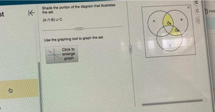 Solved Shade the portion of the diagram that illustrates the | Chegg.com