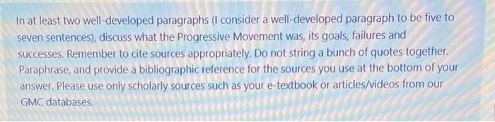 In at least two well-developed paragraphs (I consider | Chegg.com