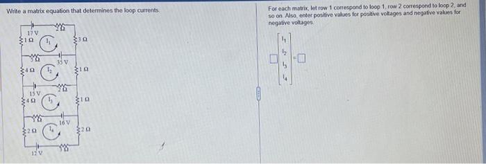 Solved Write a matrix equation that deternines the bop | Chegg.com