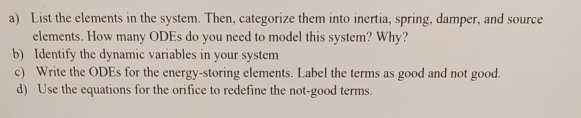 Solved a) List the elements in the system. Then, categorize | Chegg.com