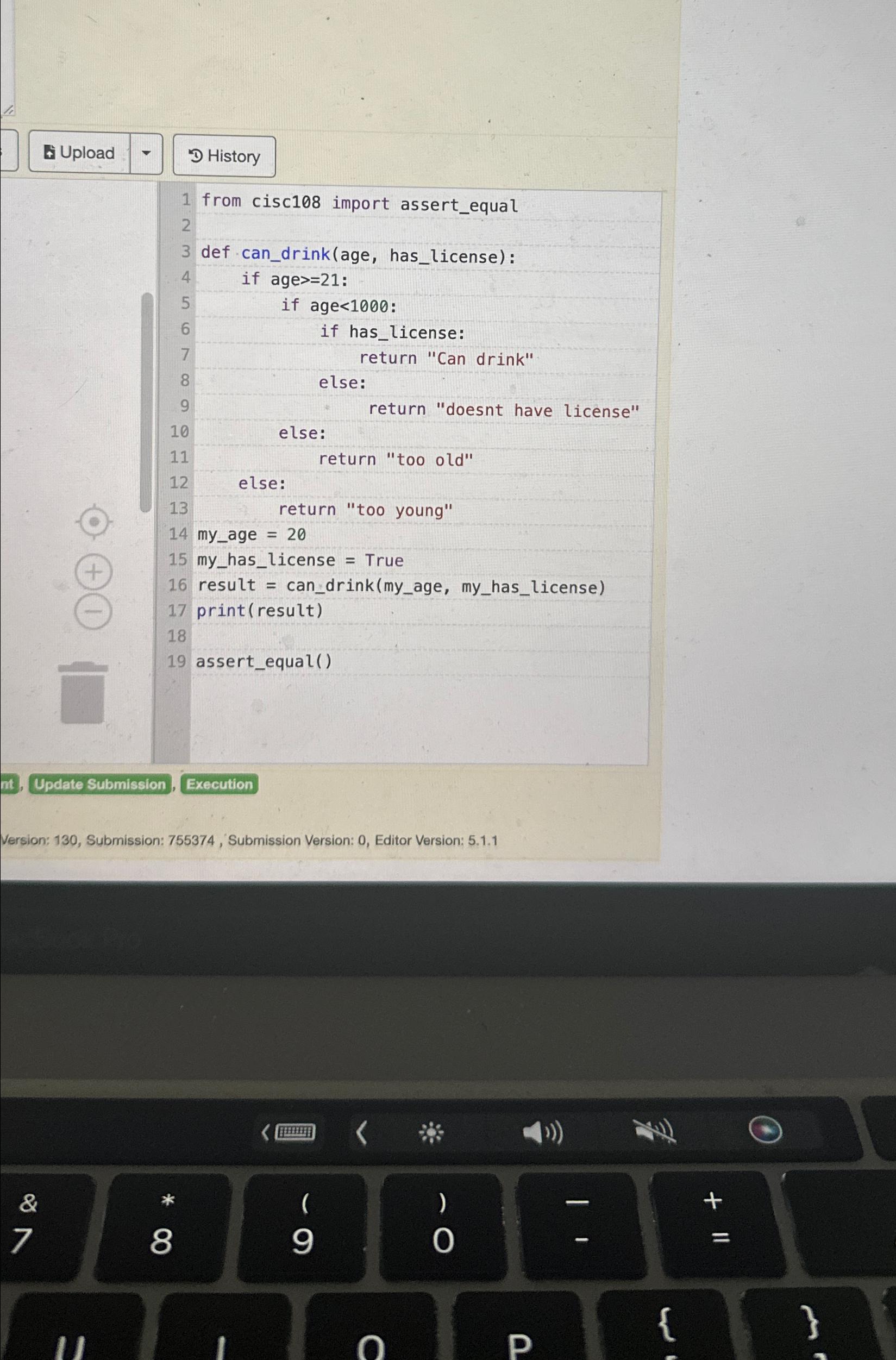 Solved from cisc108 ﻿import assert_equaldef can_drink(age, | Chegg.com