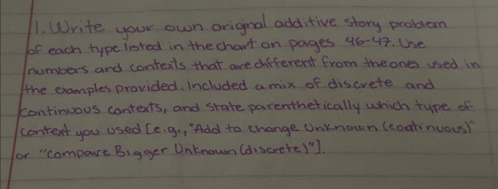 Solved Write your own original additive story problem ffeach | Chegg.com