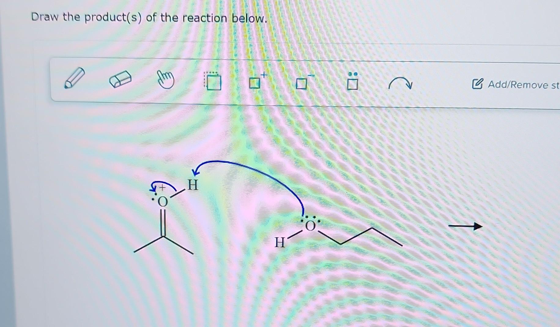 Solved Draw the product(s) of the reaction below. | Chegg.com