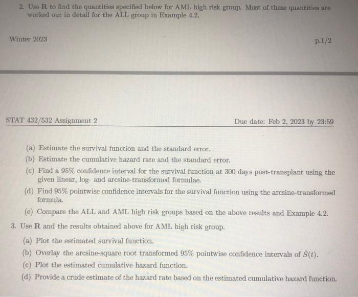 1. Write your own code to calculate the entries in | Chegg.com