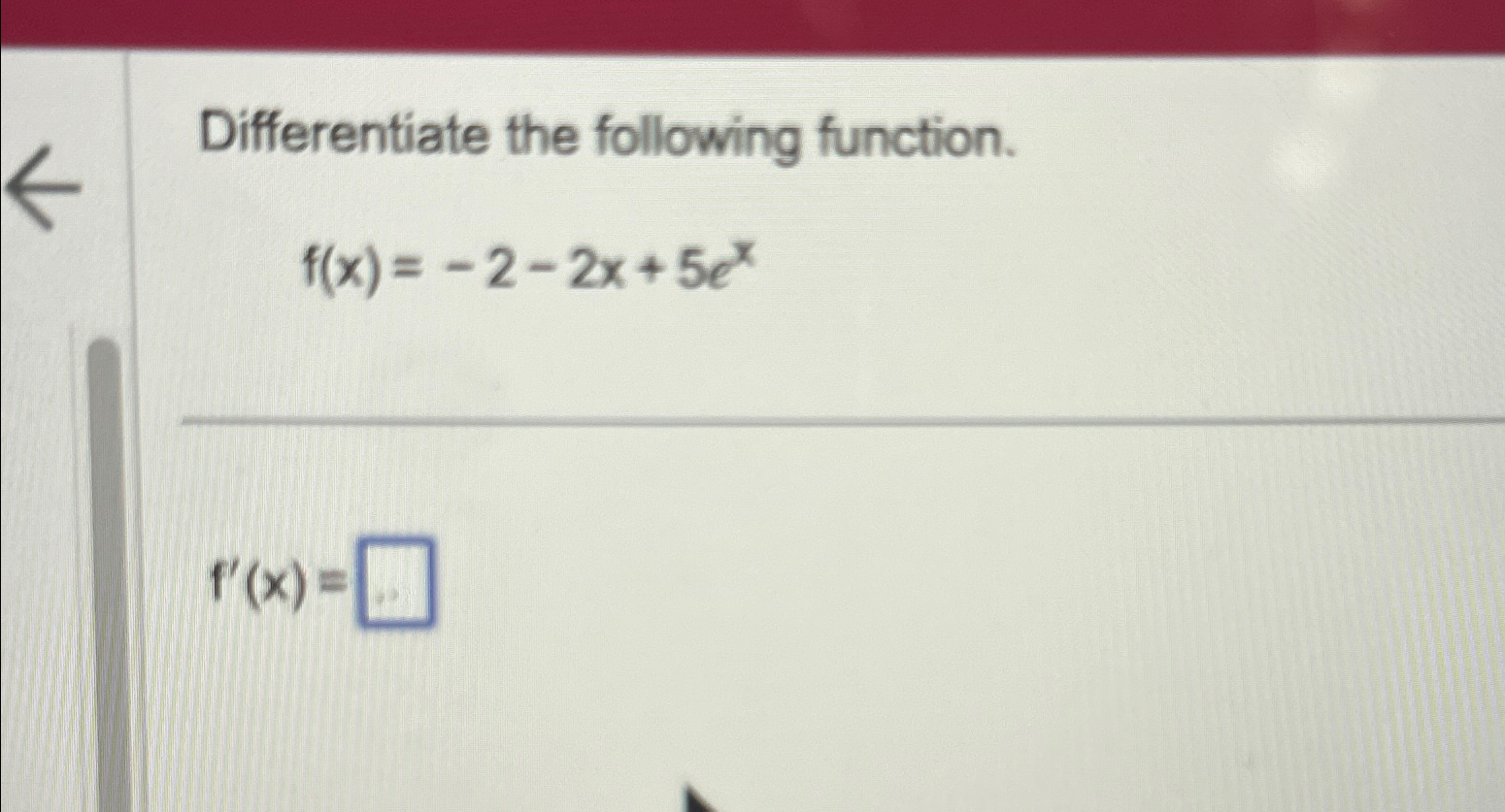 Solved Differentiate the following | Chegg.com