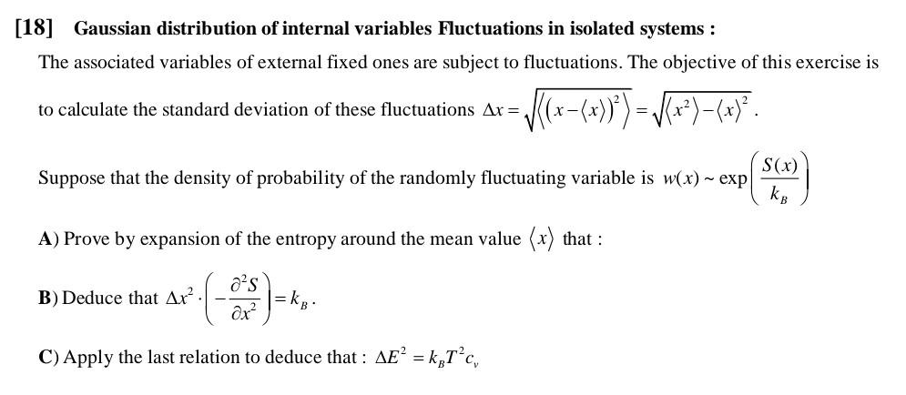 Solved [18] Gaussian distribution of internal variables | Chegg.com