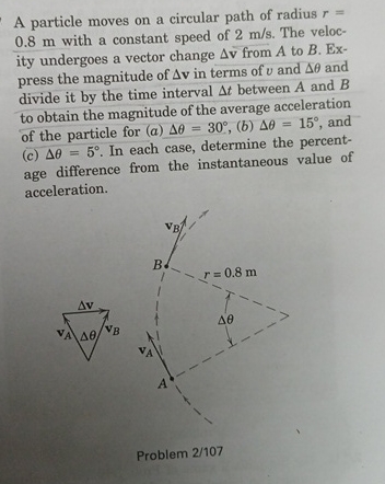 Solved A particle moves on a circular path of radius r= 0.8 | Chegg.com