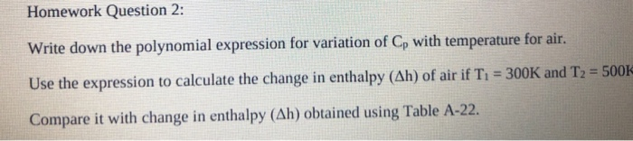 Solved write down the polynomial expression for variation of | Chegg.com