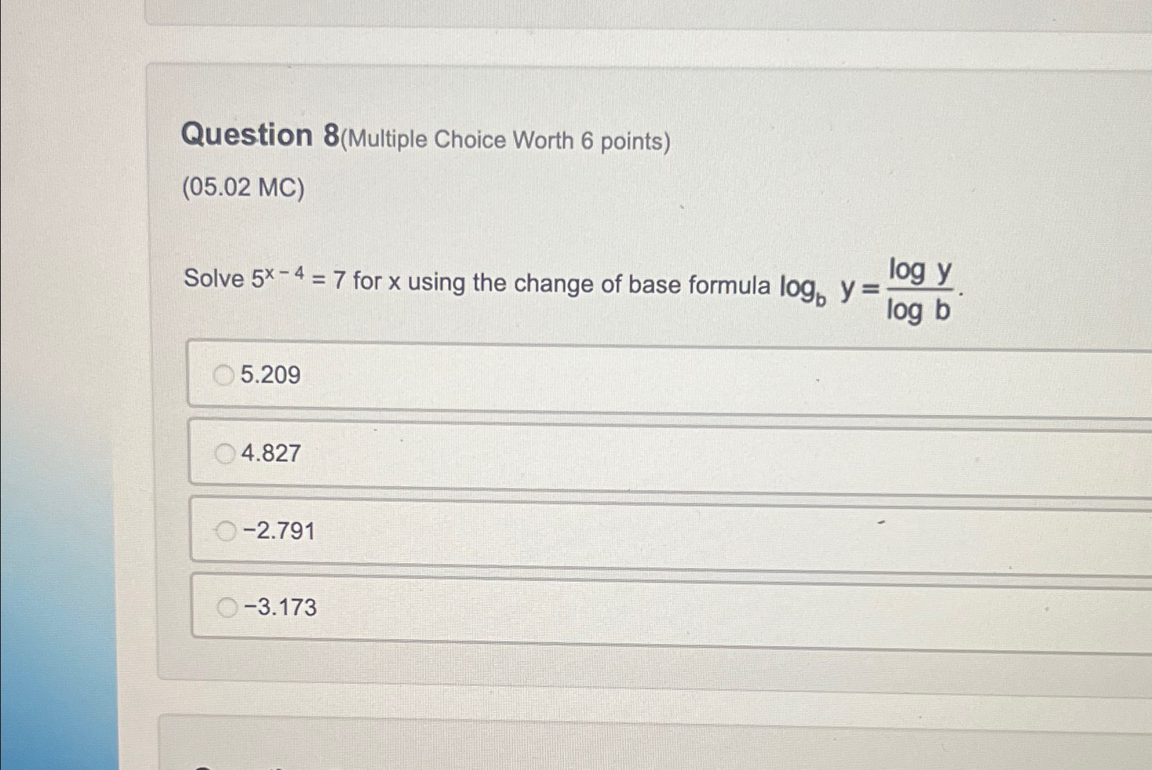 Solved Question 8(Multiple Choice Worth 6 ﻿points)(05.02 | Chegg.com