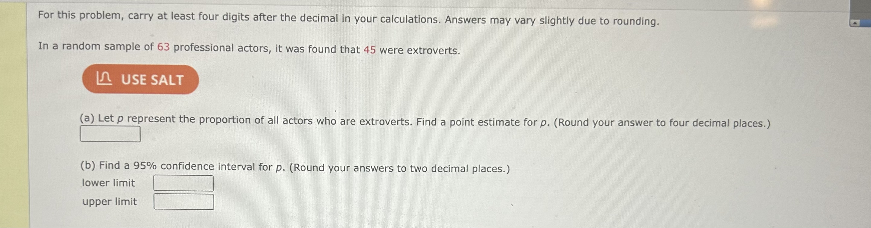 Solved For this problem, carry at least four digits after | Chegg.com