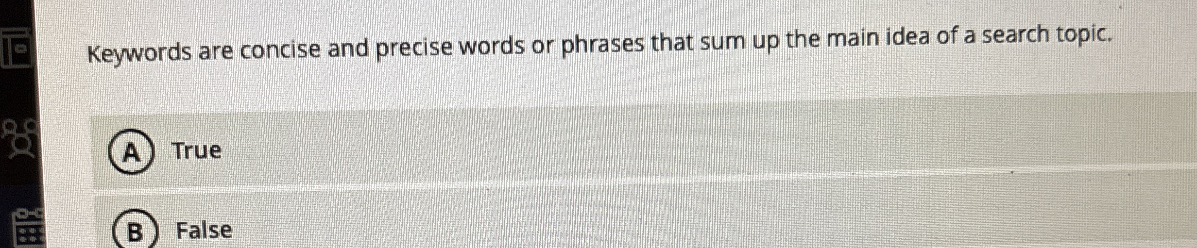Keywords are concise and precise words or phrases | Chegg.com