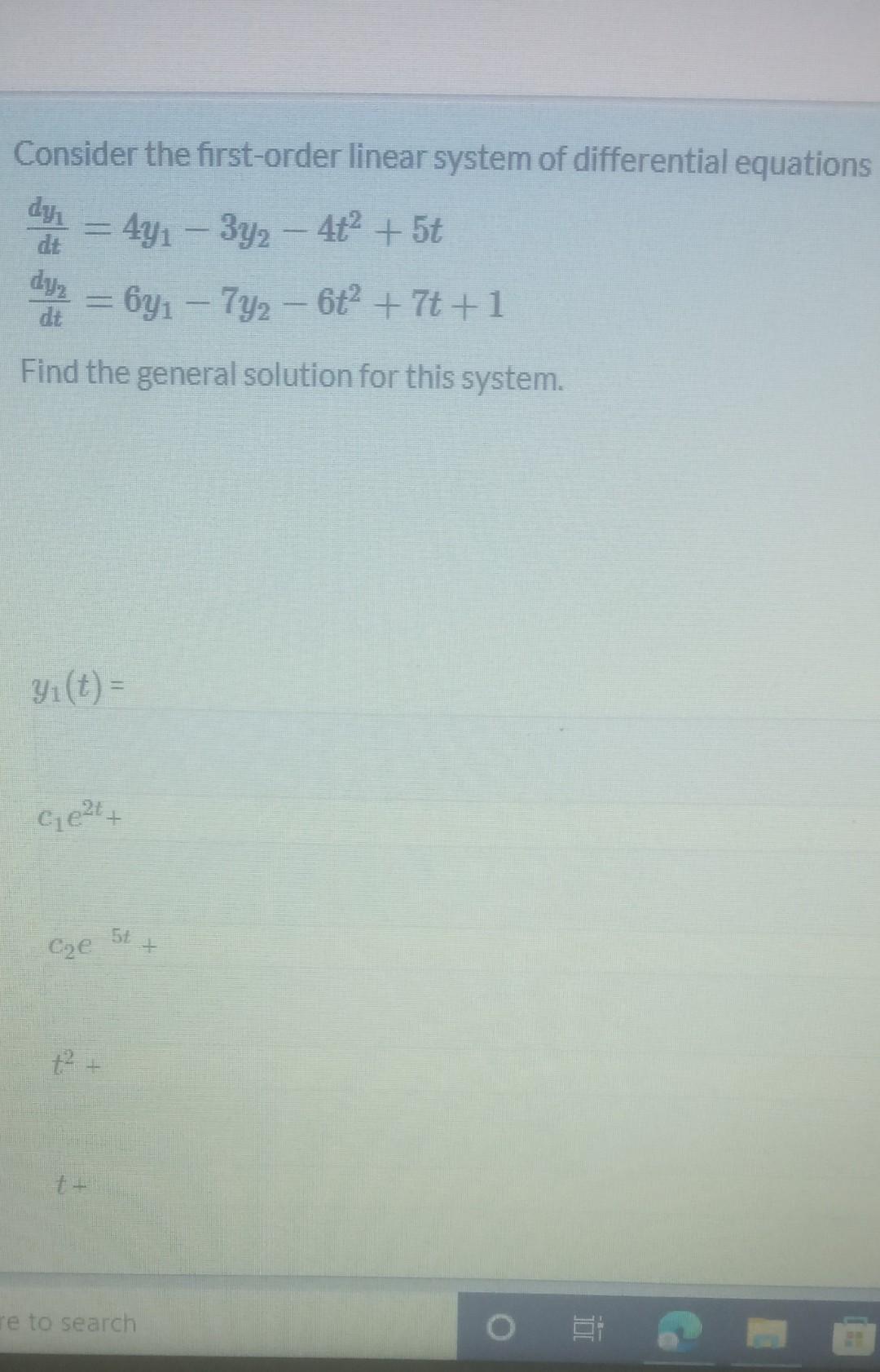 Solved Consider the first-order linear system of | Chegg.com