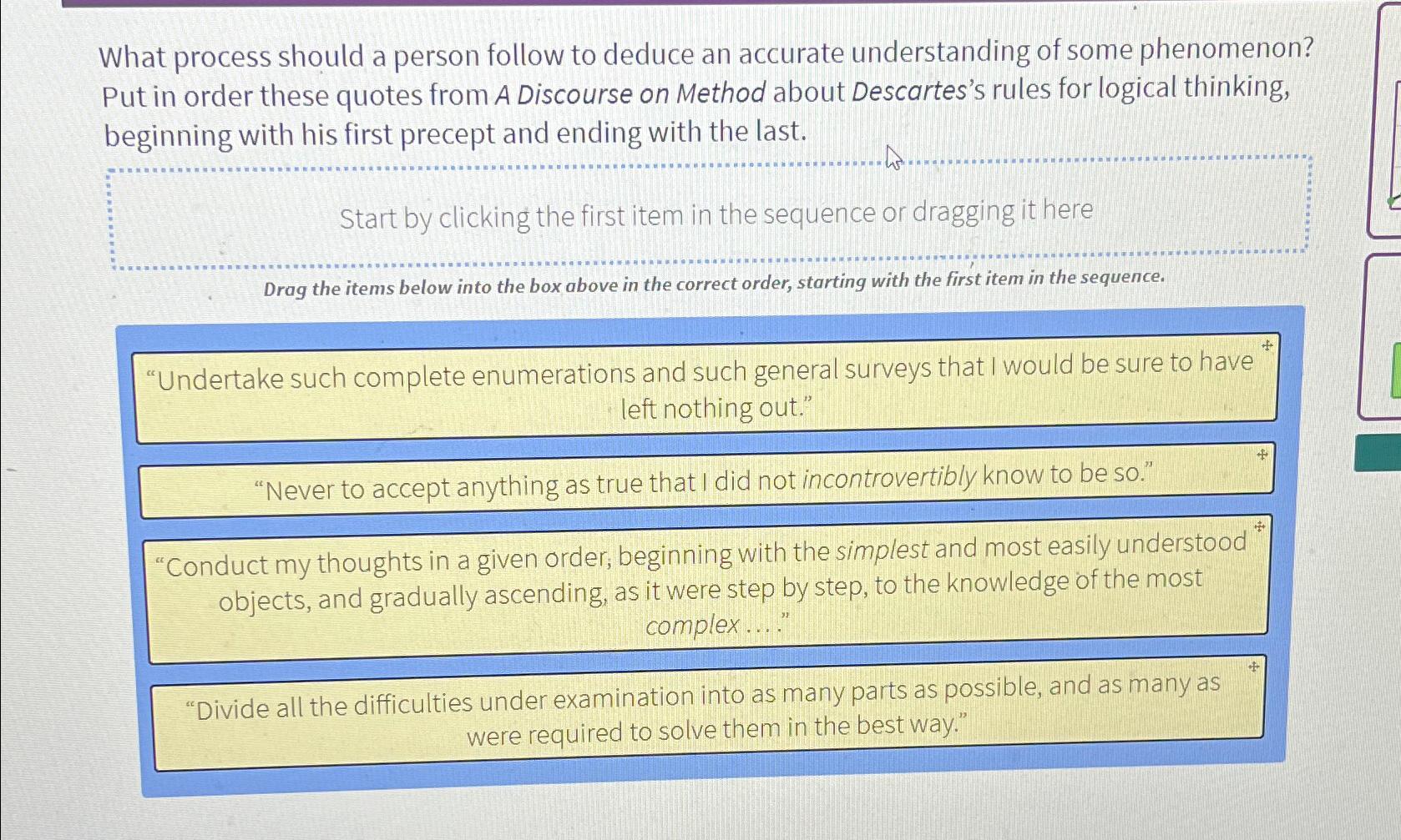Solved What process should a person follow to deduce an | Chegg.com