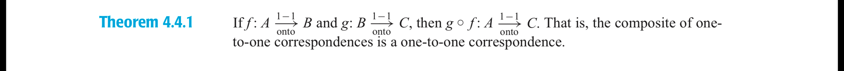Solved Theorem 4.4.1 ﻿If f:A1-1(1) onto B ﻿and | Chegg.com