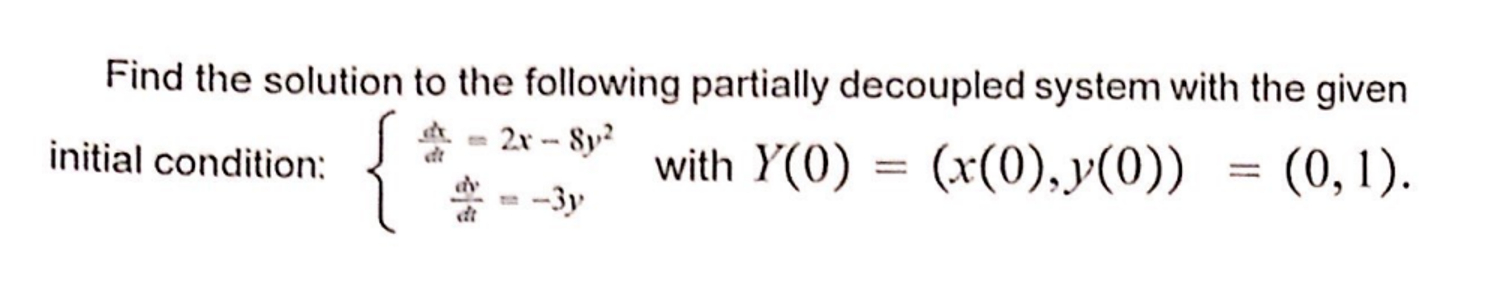 Solved Find the solution to the following partially | Chegg.com