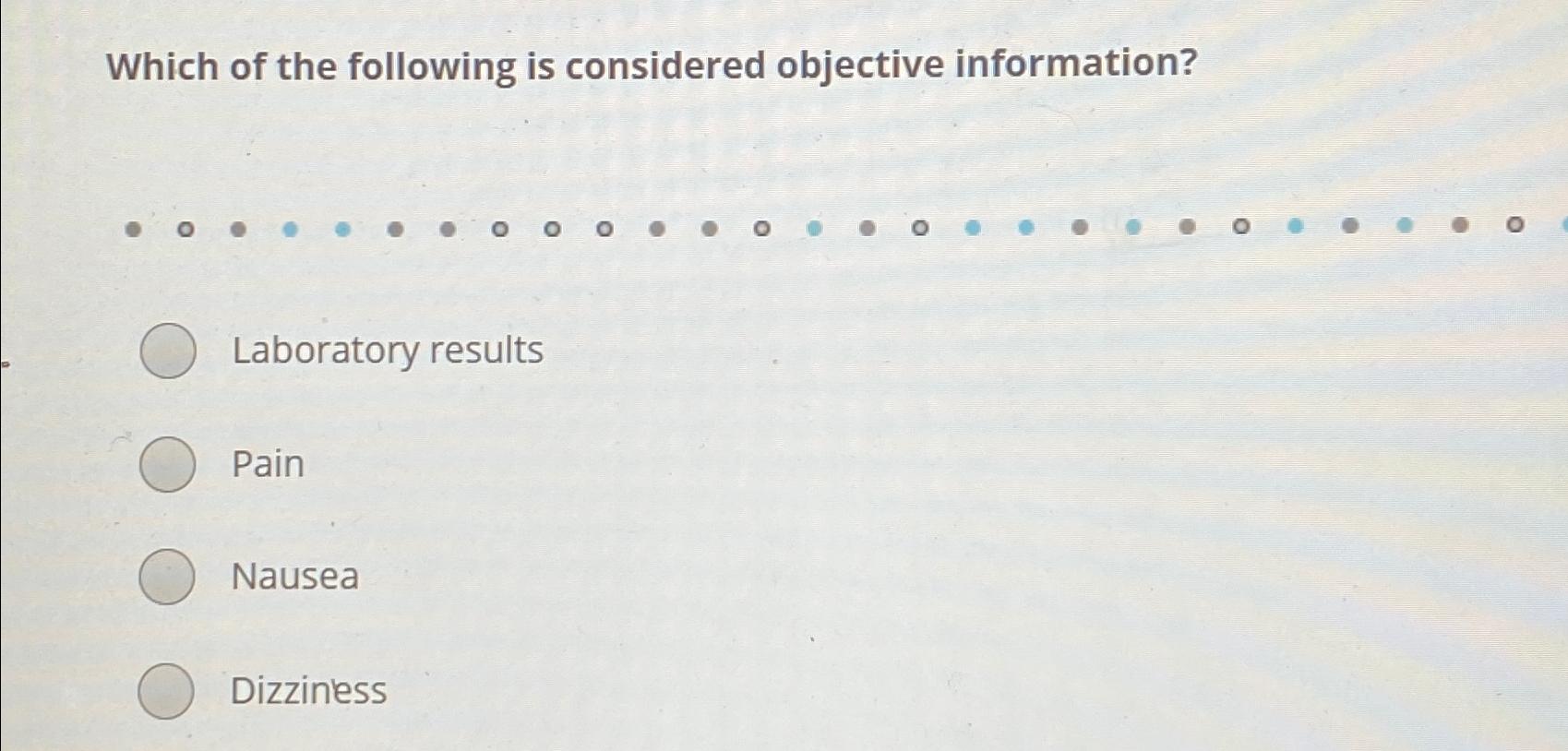 Solved Which of the following is considered objective | Chegg.com