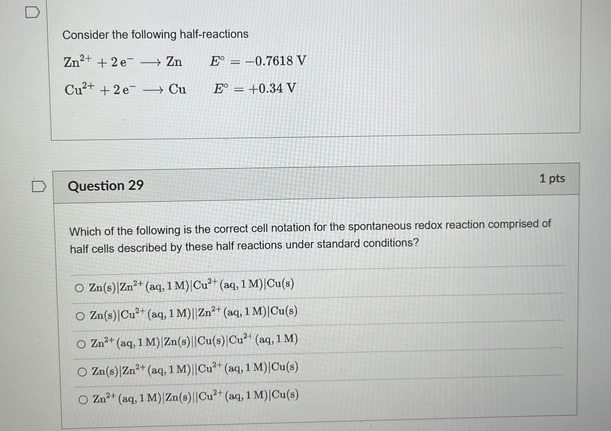 Solved Consider the following | Chegg.com