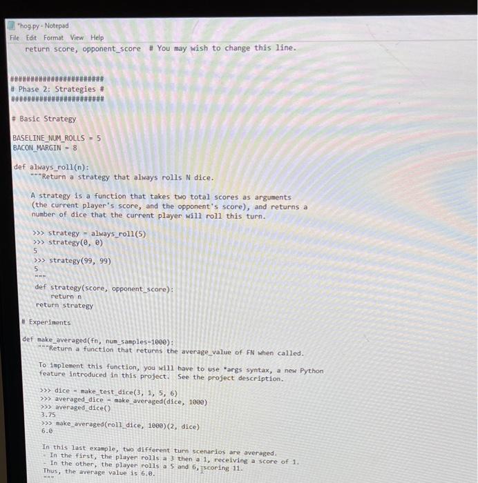 Solved Edit Format View Help return score, opponent_score # | Chegg.com