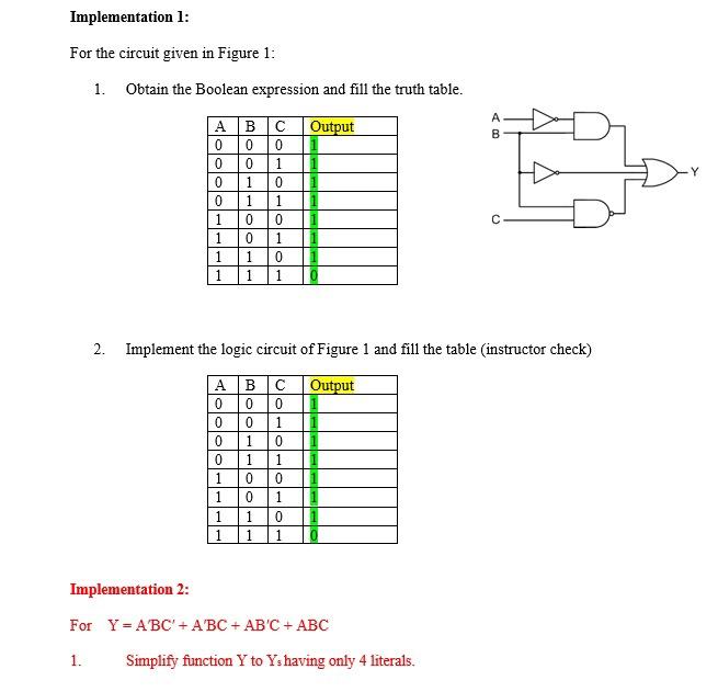 Solved 1. Obtain the Boolean expression and fill the truth | Chegg.com