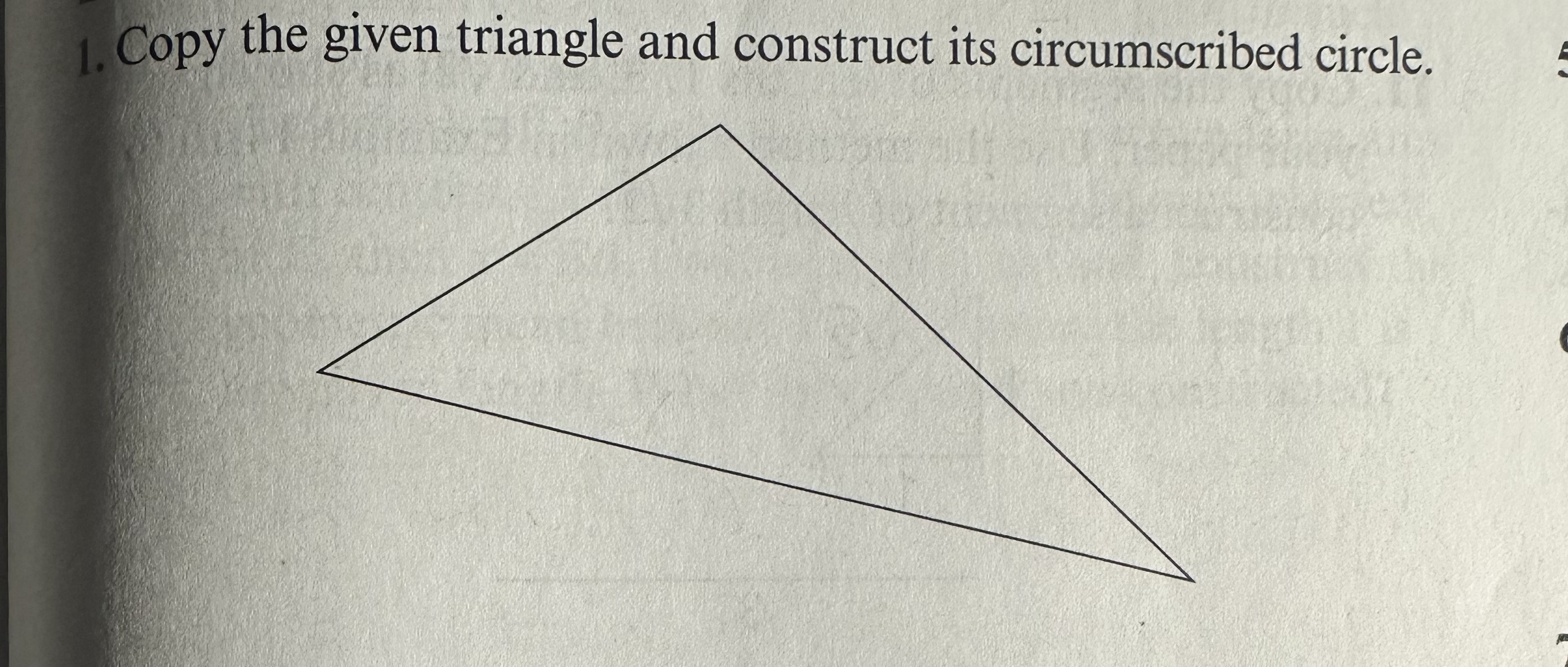 Solved Copy the given triangle and construct its | Chegg.com
