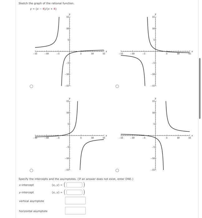 Solved Sketch the graph of the rational function. | Chegg.com