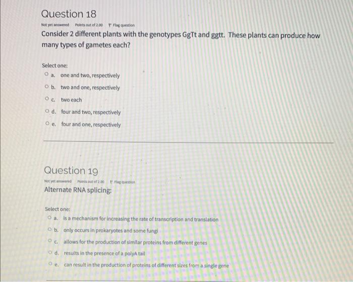 Solved Question 16 Not yet awered Points out of 2.00 Pra | Chegg.com
