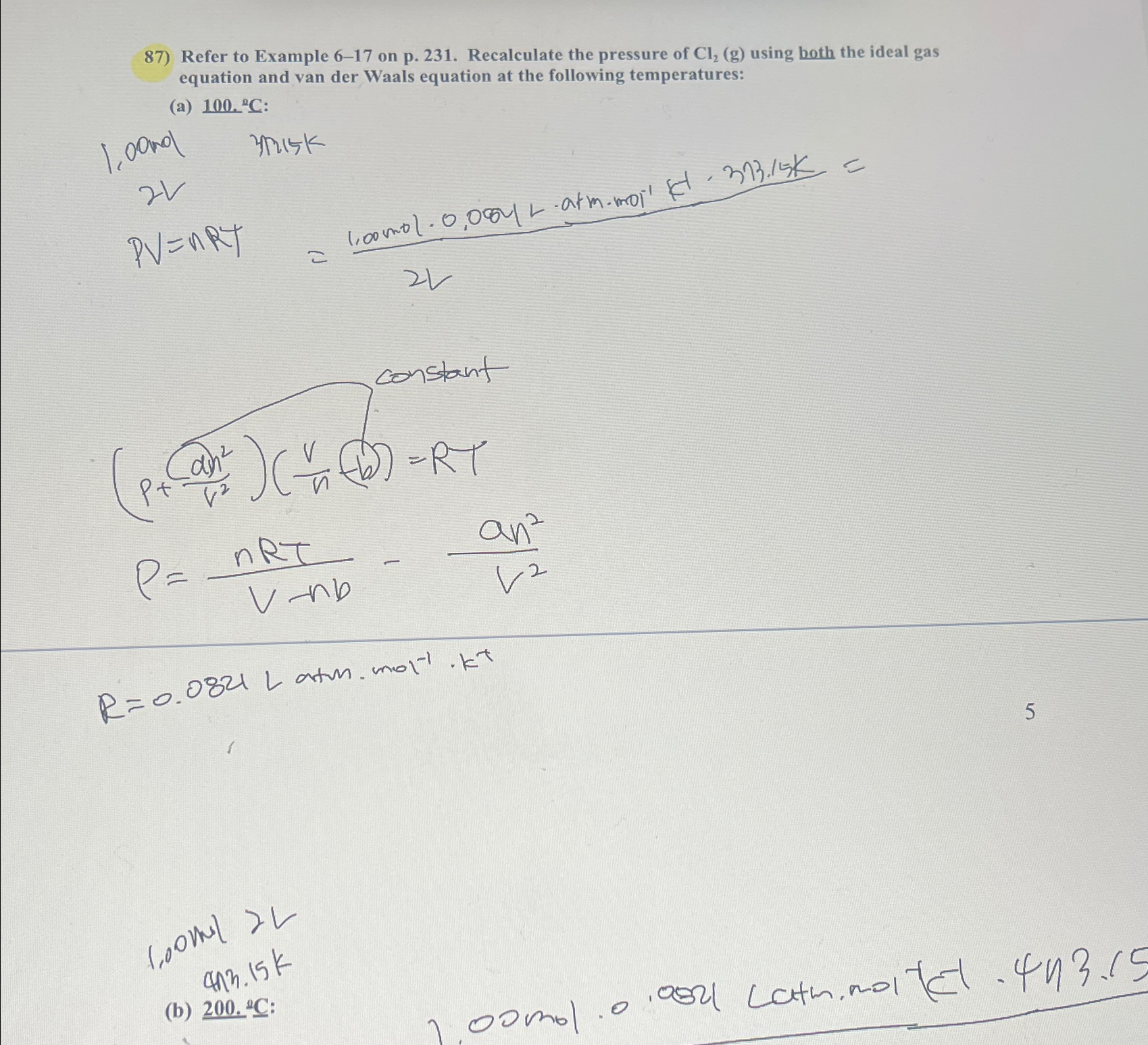Solved Refer to Example 6-17 ﻿on p. 231. ﻿Recalculate the | Chegg.com