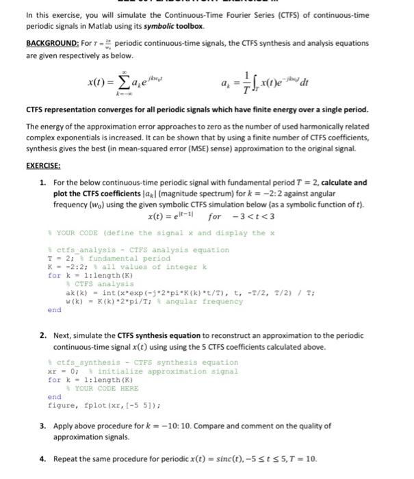Solved In this exercise, you will simulate the | Chegg.com