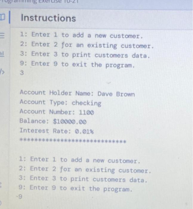 Solved Instructions Define the class bankAccount to | Chegg.com