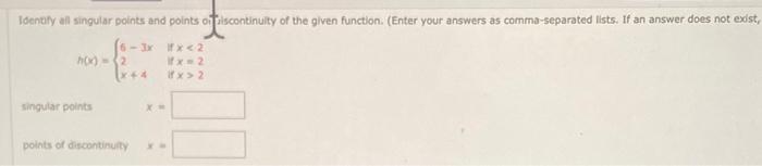 Solved Identify all singular points and points of | Chegg.com